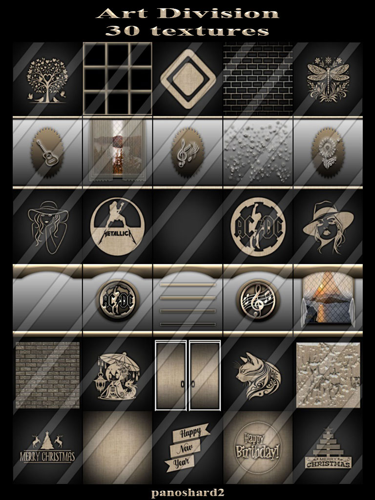 Art Division 30 textures for imvu creators rooms new pack