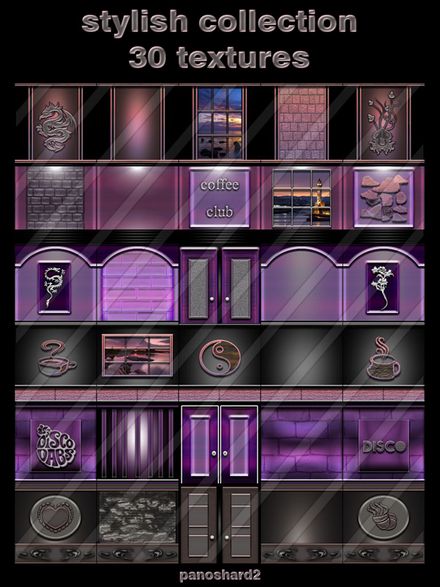 silver highlights 30 textures for imvu