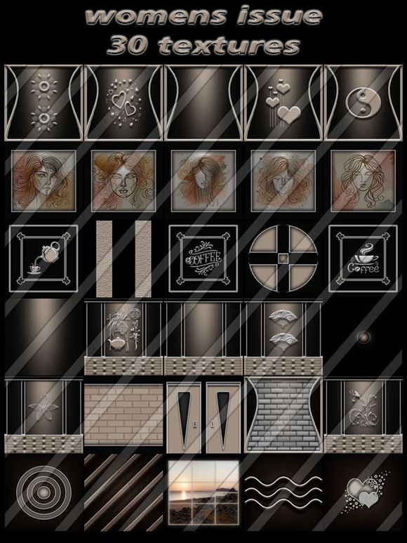 mixed coloring Antoinette collection 40 textures for imvu