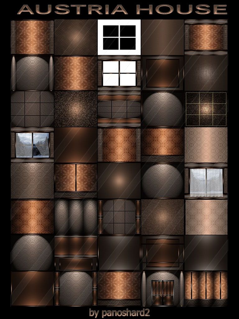 AUSTRIA HOUSE 40 TEXTURES FOR IMVU CREATOR ROOMS