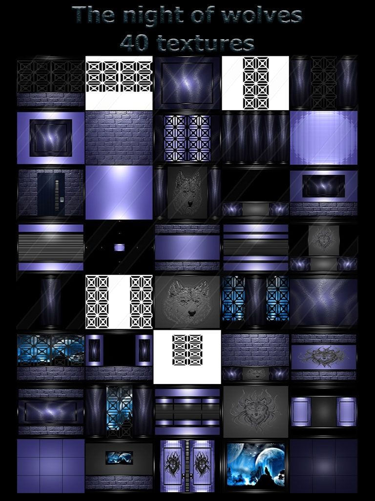 The night of wolves 40 textures for imvu