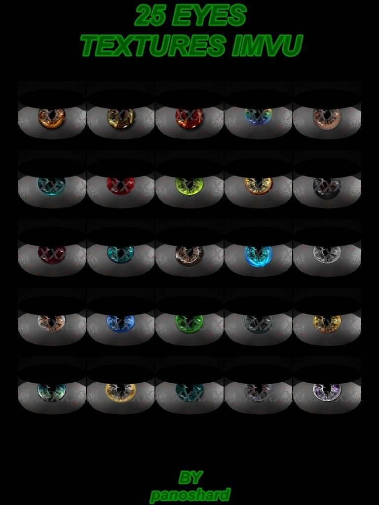 25 textures eyes for imvu