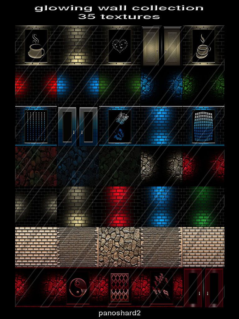 glowing wall collection 35 textures new pack