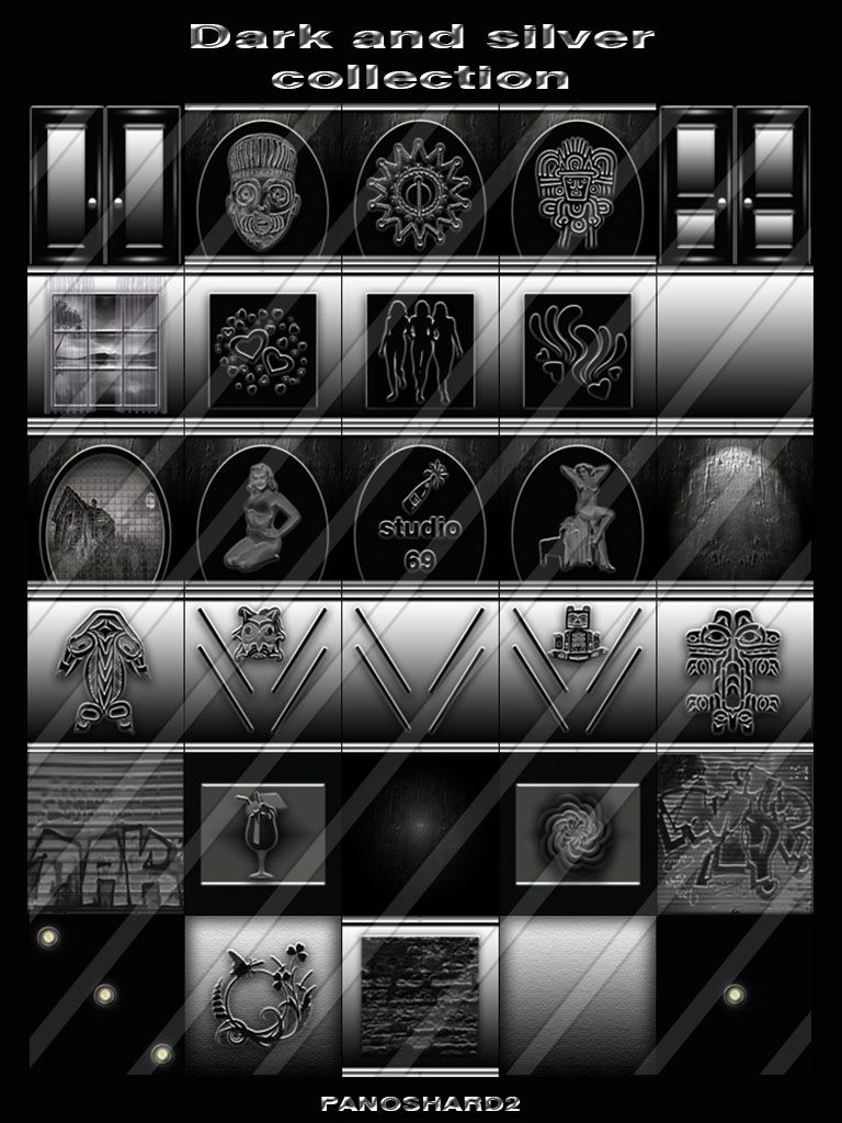 Dark and silver collection 30 textures