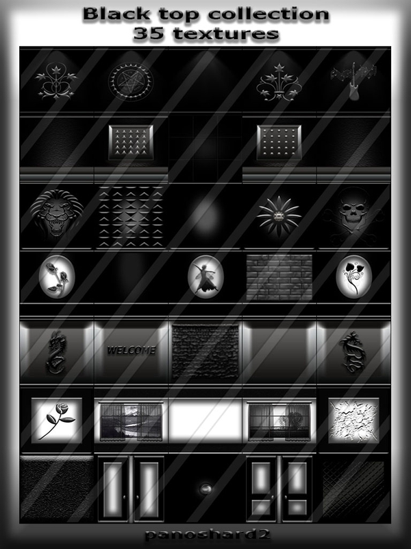 Black top collection 35 textures for imvu
