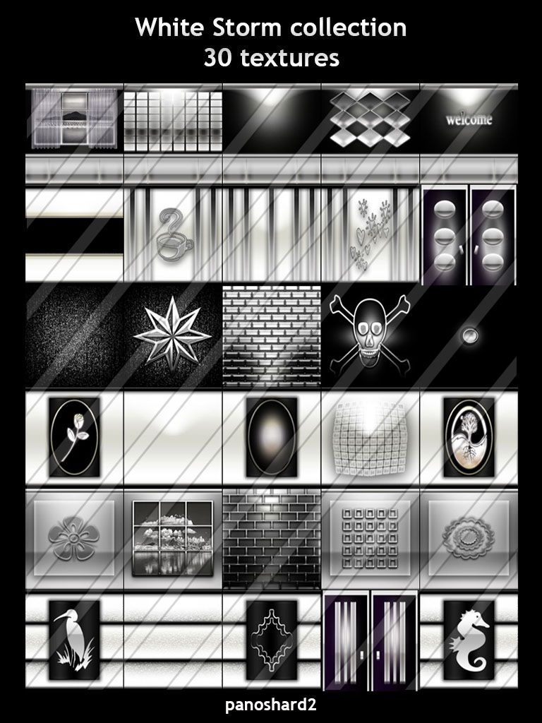 White Storm collection 30 textures for imvu