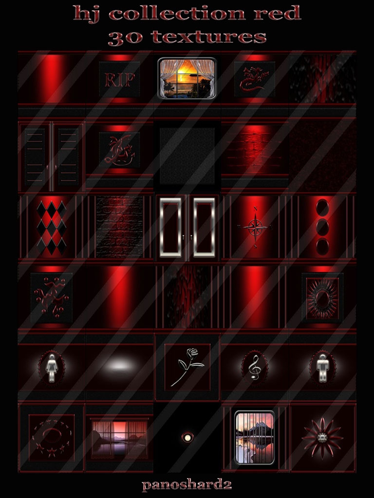 hj collection red 30 textures for imvu rooms