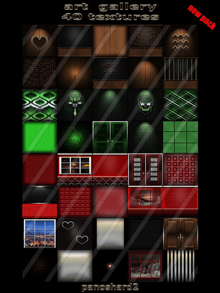 art gallery 40 textures for imvu creator