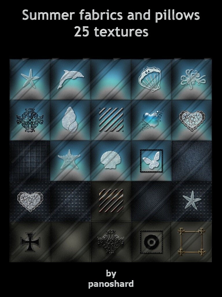 Summer fabrics and pillows 25 textures imvu