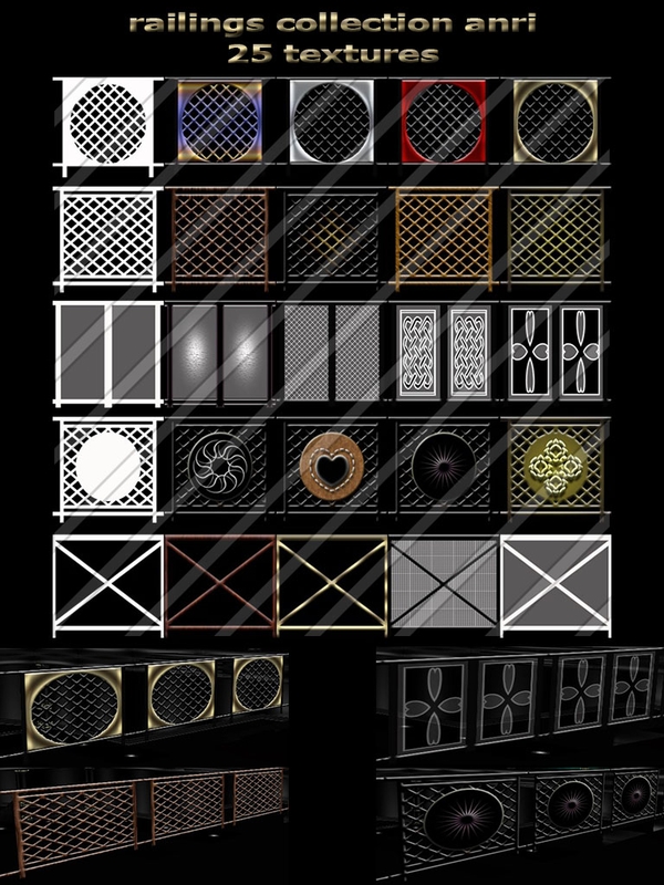 railings collection anri 25 textures for imvu