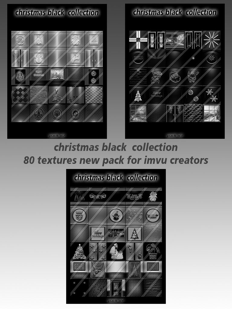 christmas black collection 80 textures new pack for imvu