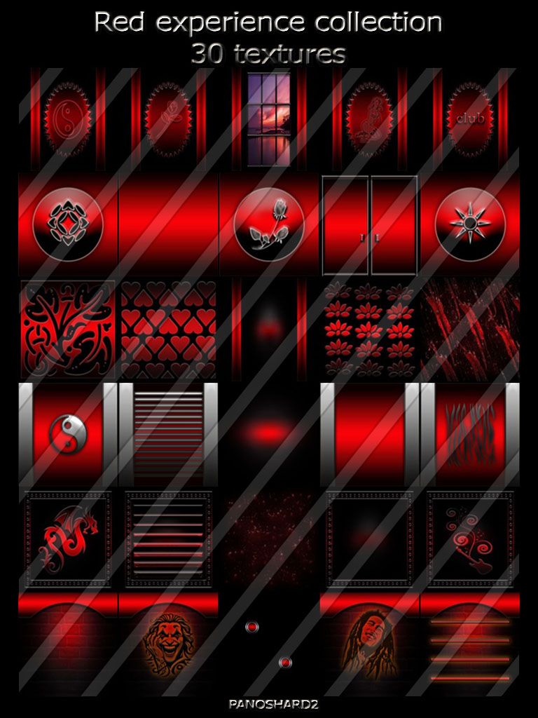 Red experience collection 30 textures for imvu