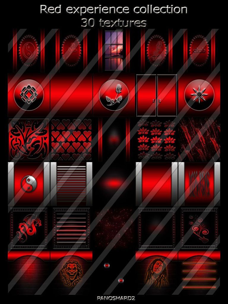 Red experience collection 30 textures for imvu
