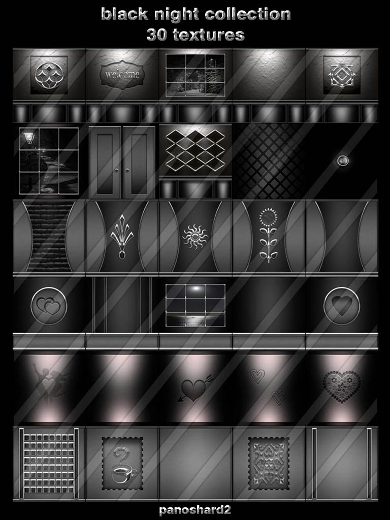 black night collection 30 textures for imvu