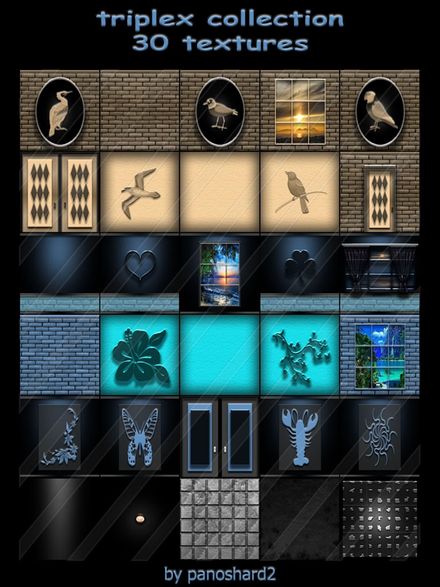 Ten textures skies 512x256 for imvu rooms