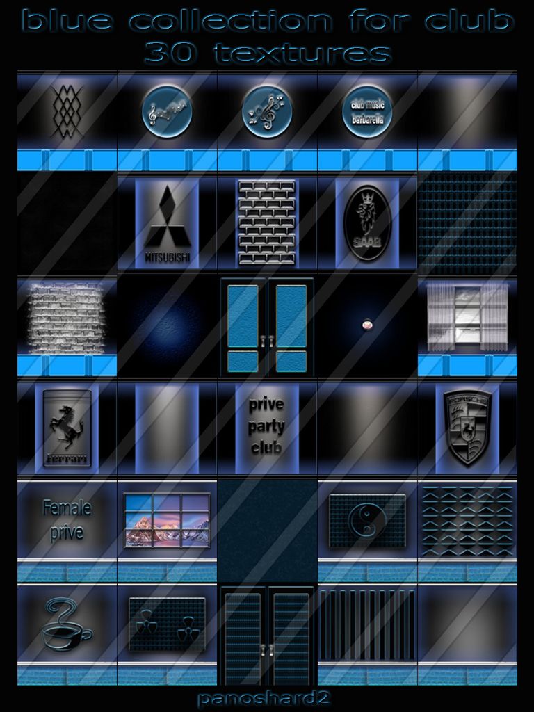 blue collection for club 30 textures for imvu