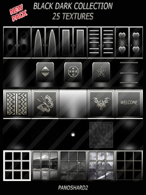 BLACK DARK COLLECTION 25 TEXTURES FOR IMVU