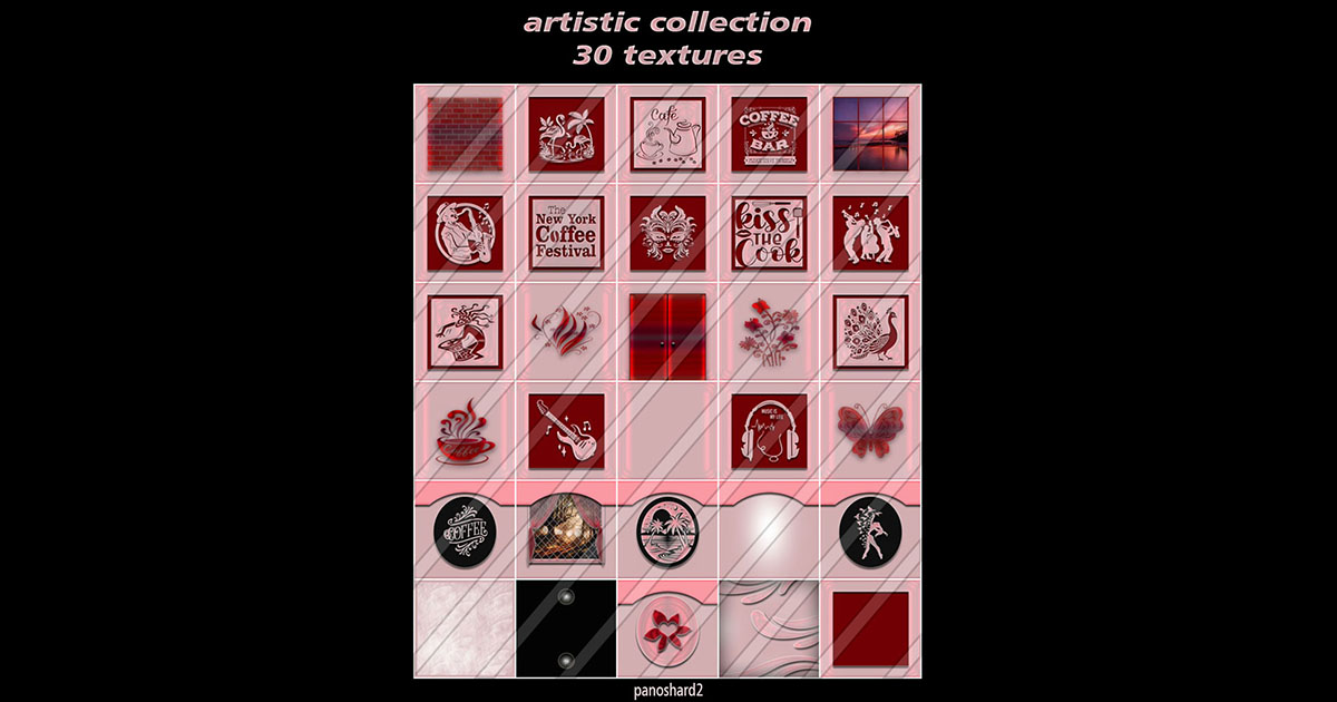 artistic collection 30 textures for imvu creators