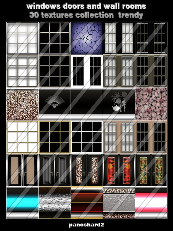 windows doors and wall rooms 30 jpg and png textures c