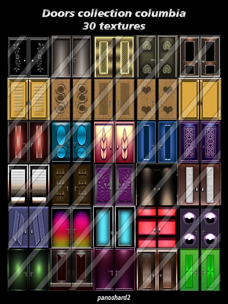 Doors collection columbia 30 textures for imvu new pack