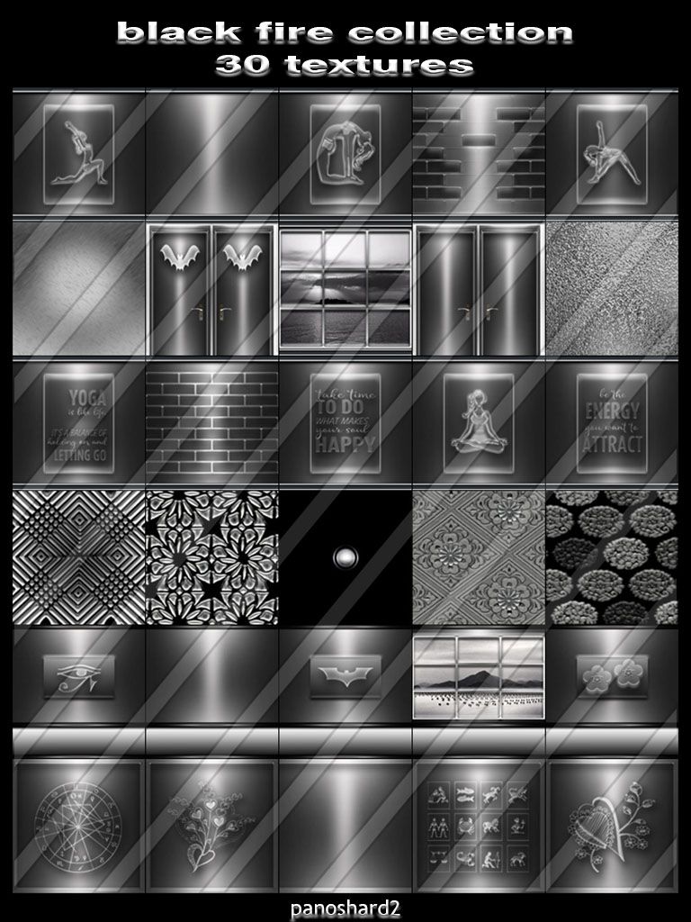 black fire collection 30 textures for imvu