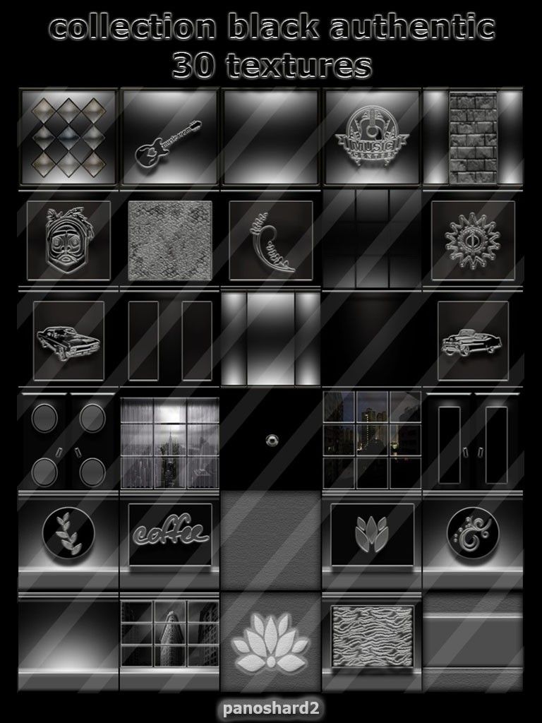 collection black authentic 30 textures for imvu rooms