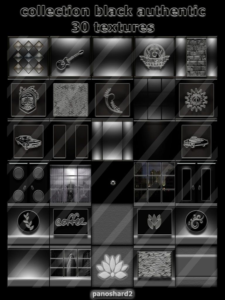 collection black authentic 30 textures for imvu
