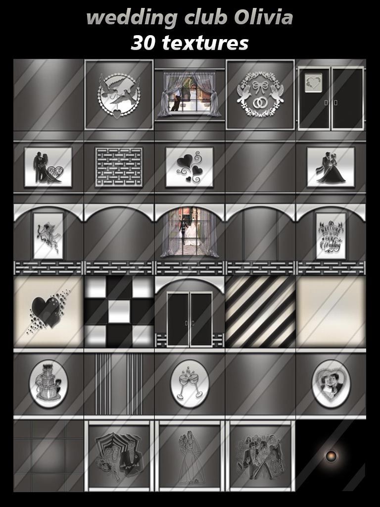 wedding club Olivia 30 textures for imvu creators