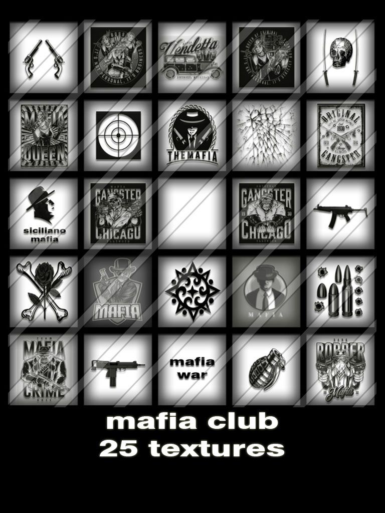 mafia club 25 textures for imvu rooms