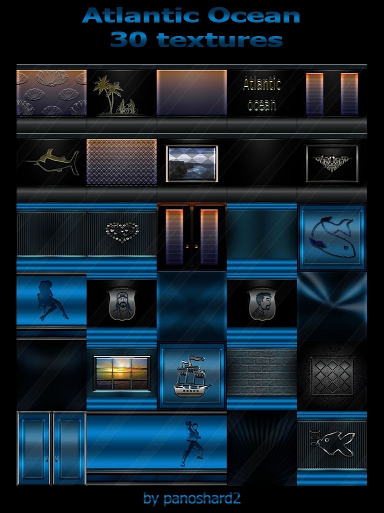 Atlantic Ocean 30 textures for imvu rooms