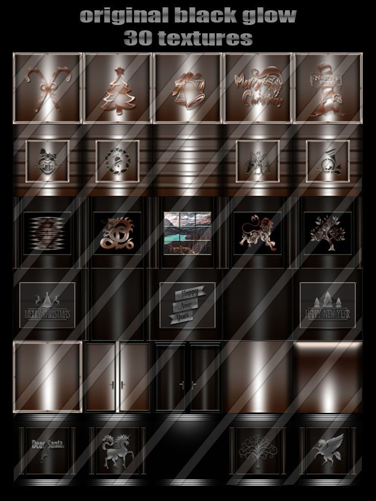 original black glow 30 textures for imvu