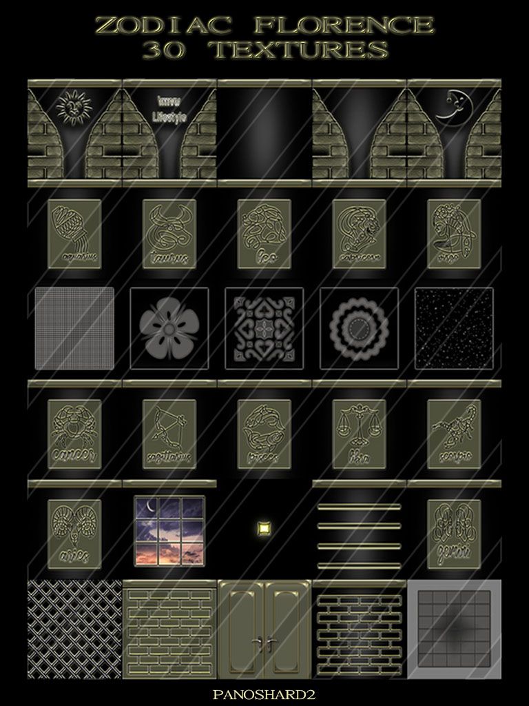 ZODIAC FLORENCE 30 TEXTURES FOR IMVU
