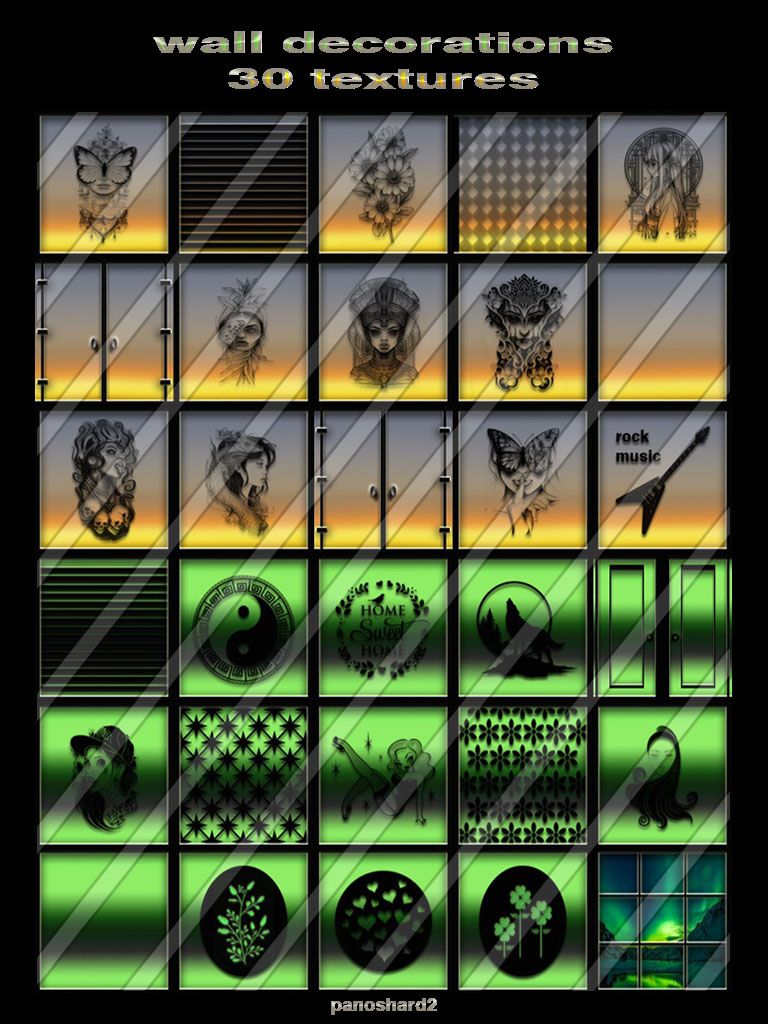 wall decorations 30 textures for imvu