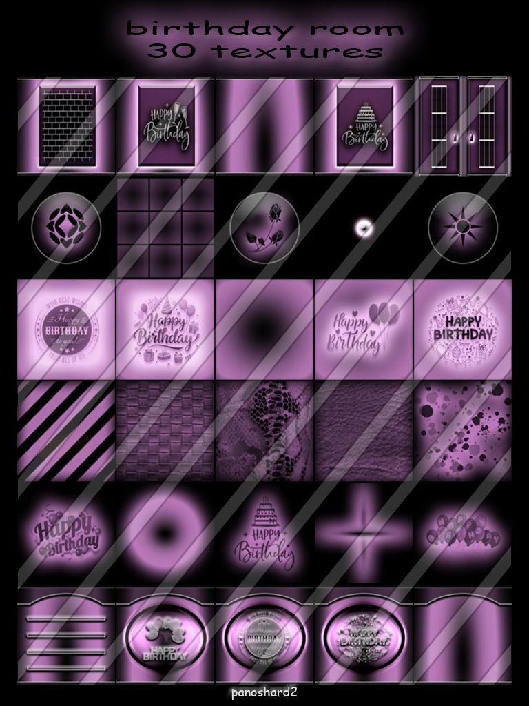 birthday room 30 textures for imvu creators