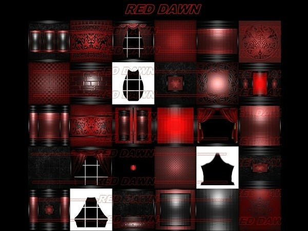 RED DAWN 30 TEXTURES AND OPACITY FOR IMVU ROOMS