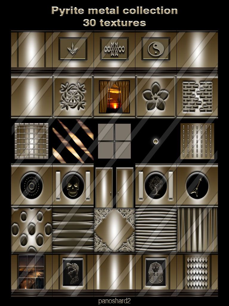 Pyrite metal collection 30 textures for imvu