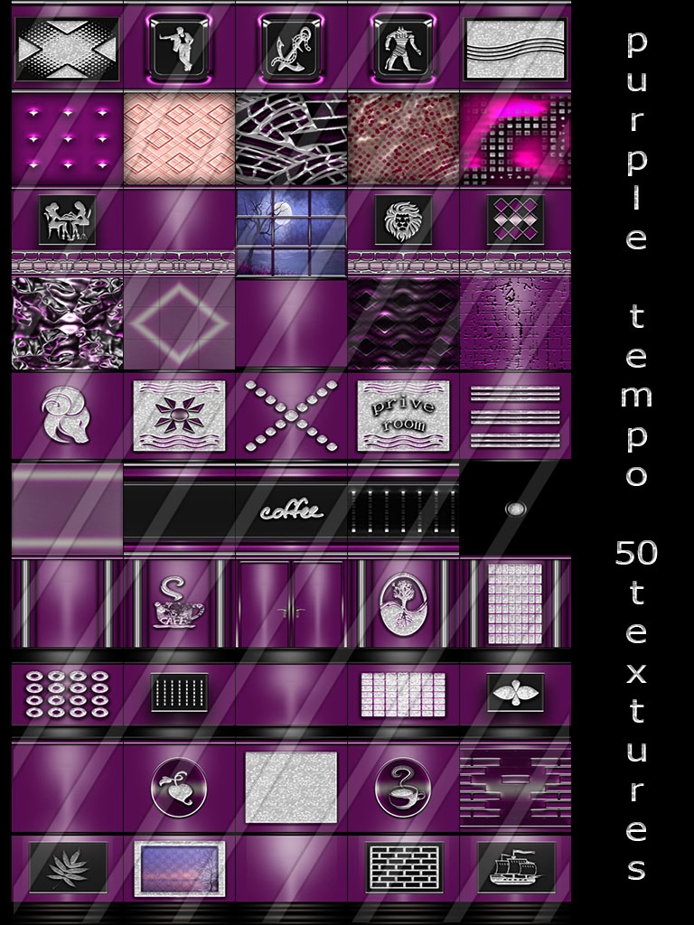 purple collection pd 25 textures for imvu