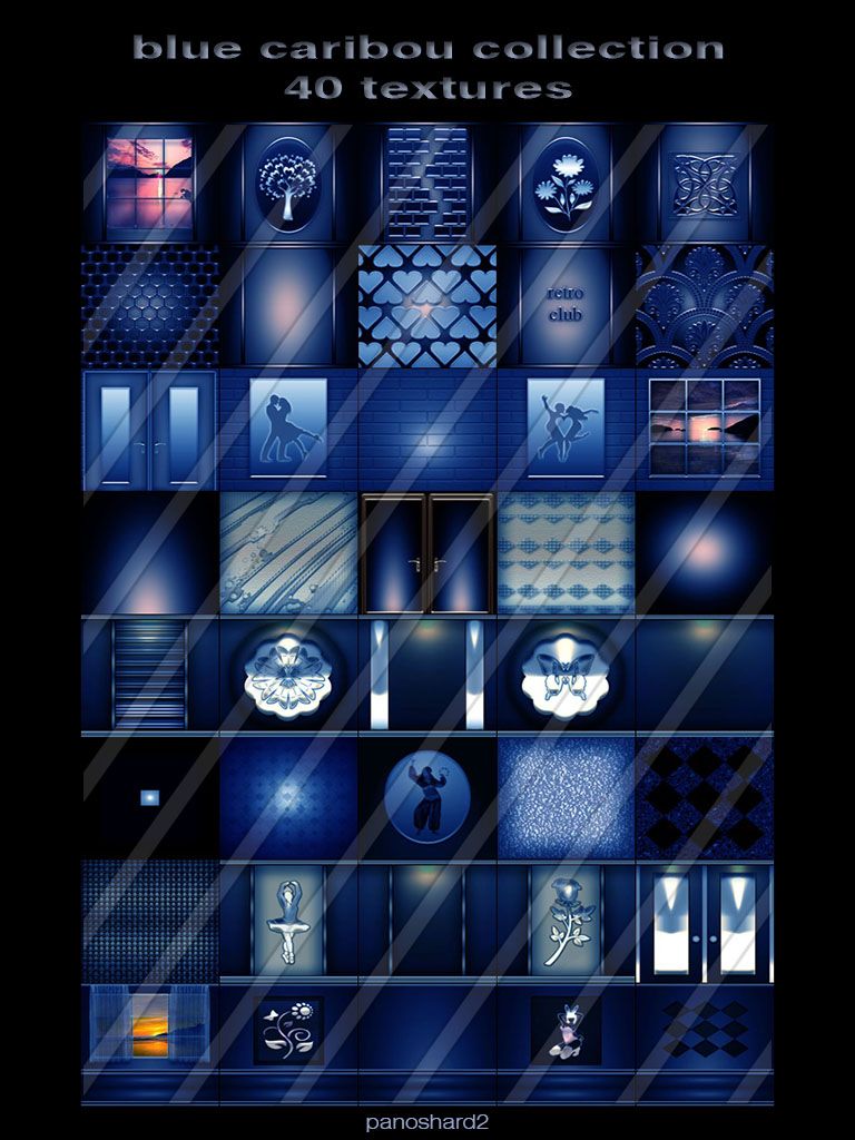 blue caribou collection 40 textures for imvu creators