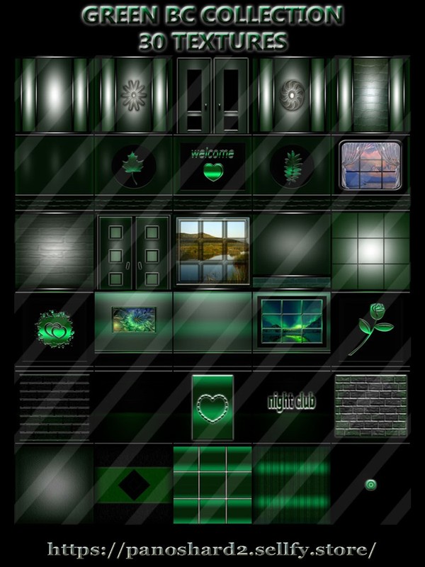 GREEN BC COLLECTION 30 TEXTURES FOR IMVU