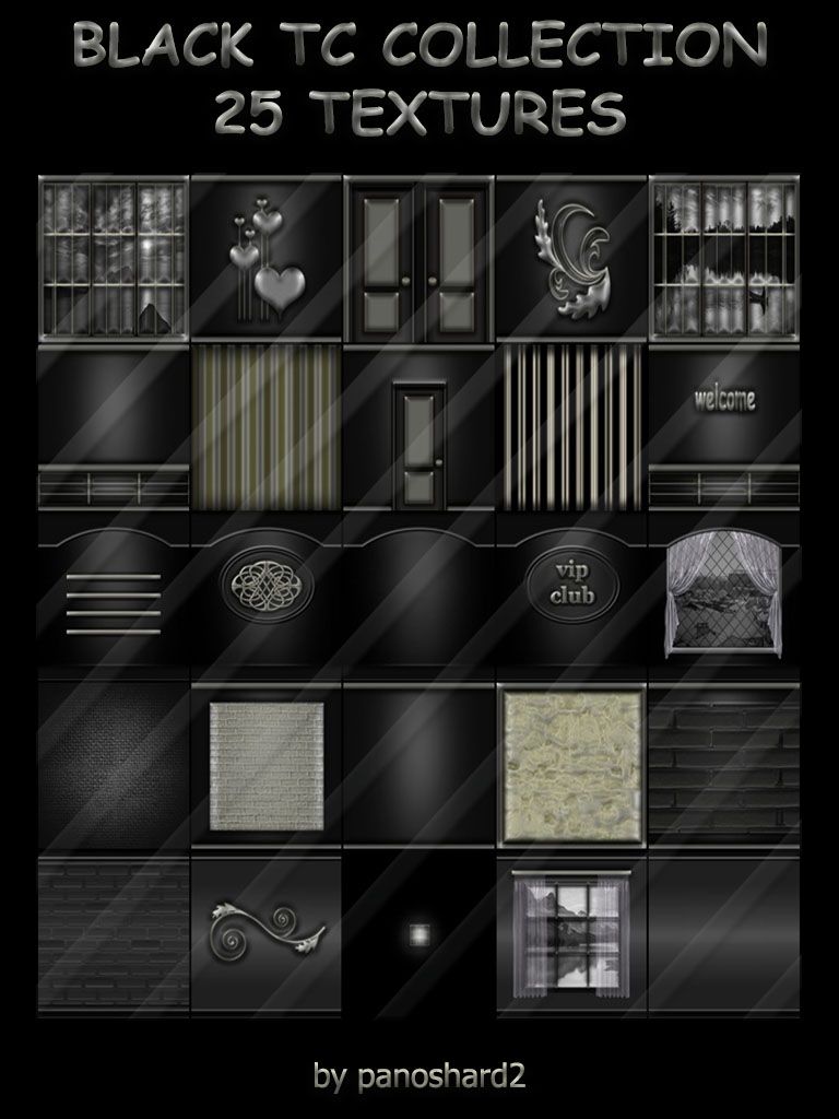 Black tc collection 25 textures for imvu