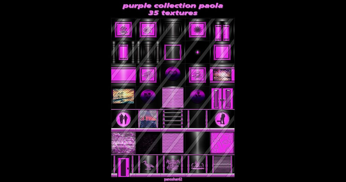 purple collection paola 35 textures for imvu creators