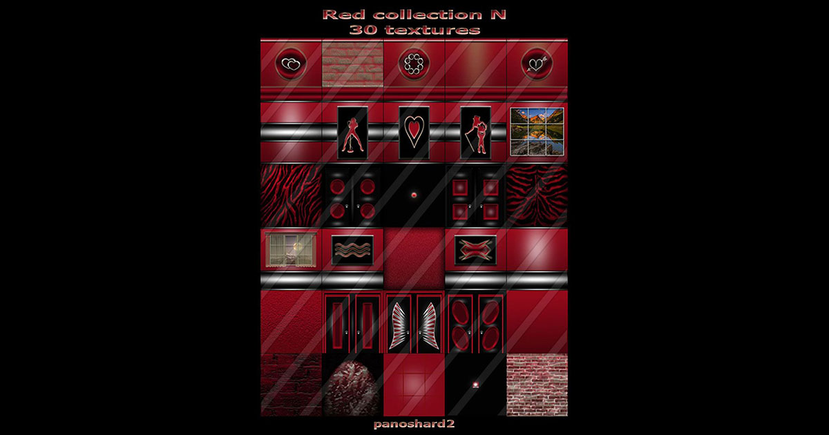 Red collection N 30 textures for imvu