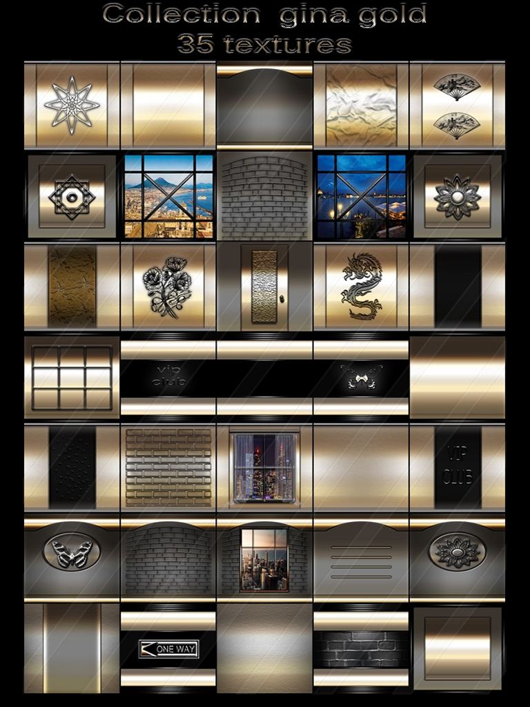 Collection gina gold 35 textures for imvu