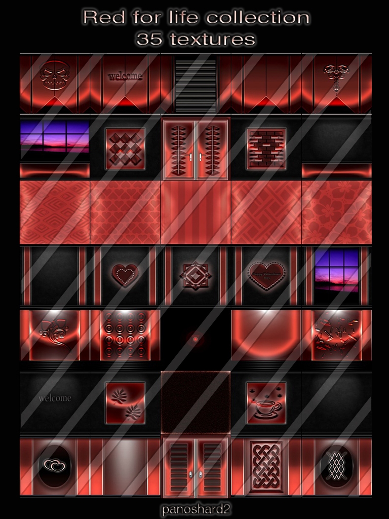 Red for life collection 35 textures