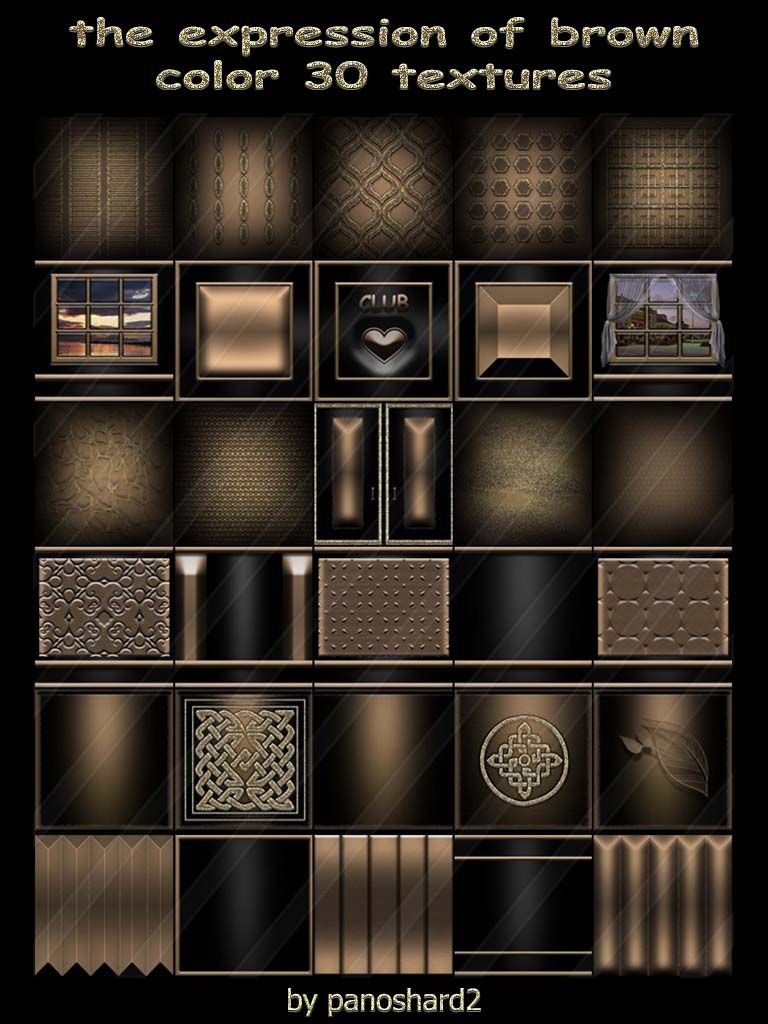 The expression of brown color 30 textures for imvu