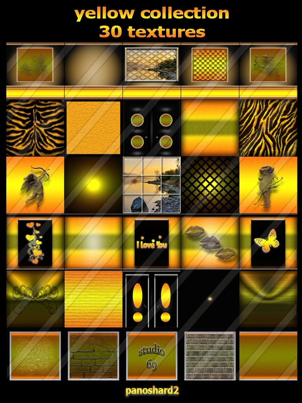 yellow collection 30 textures for imvu