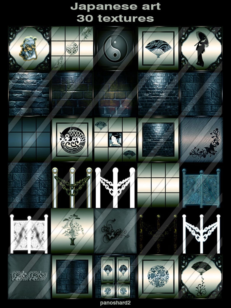 Japanese art 30 textures for imvu