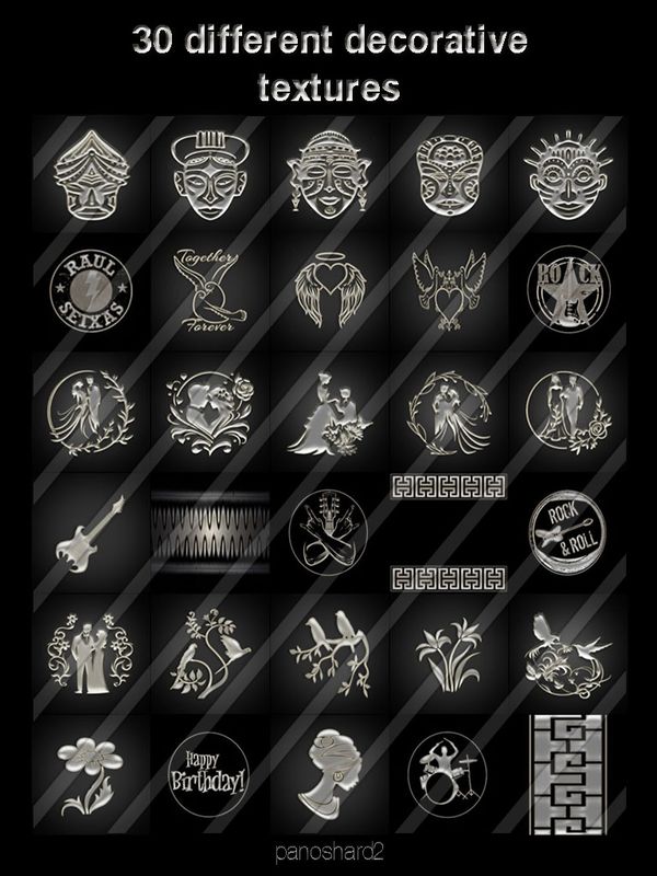 30 different decorative textures for imvu creators