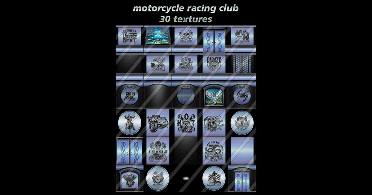 motorcycle racing club 30 textures new pack for imvu
