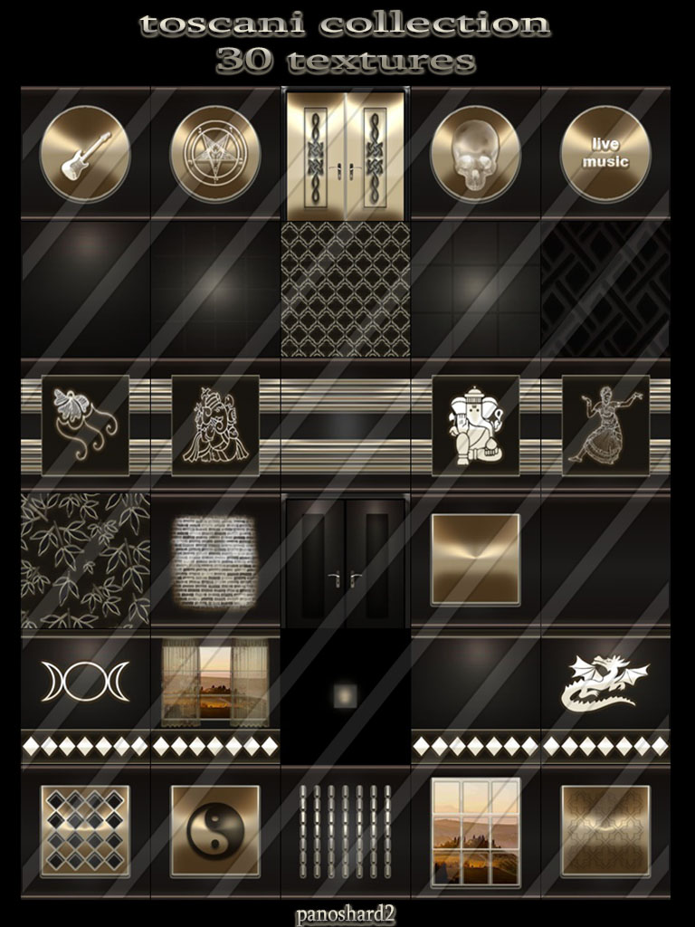 Collection leather and gold 35 textures for imvu